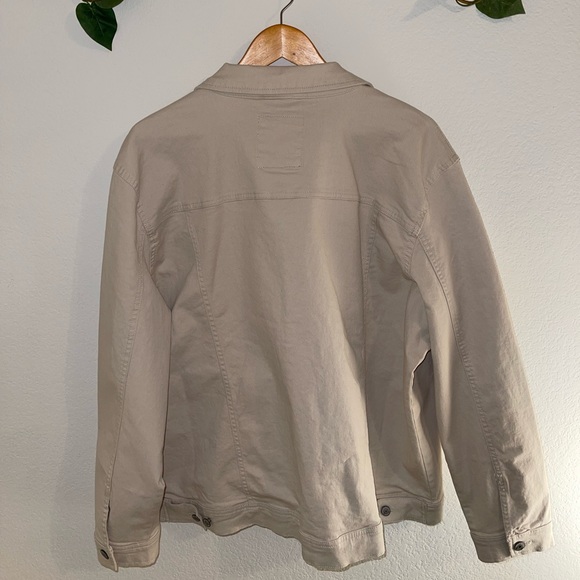 Jackets & Coats | Vintage Mens Beige Denim Jacket 8s90s Style Size Xl ...